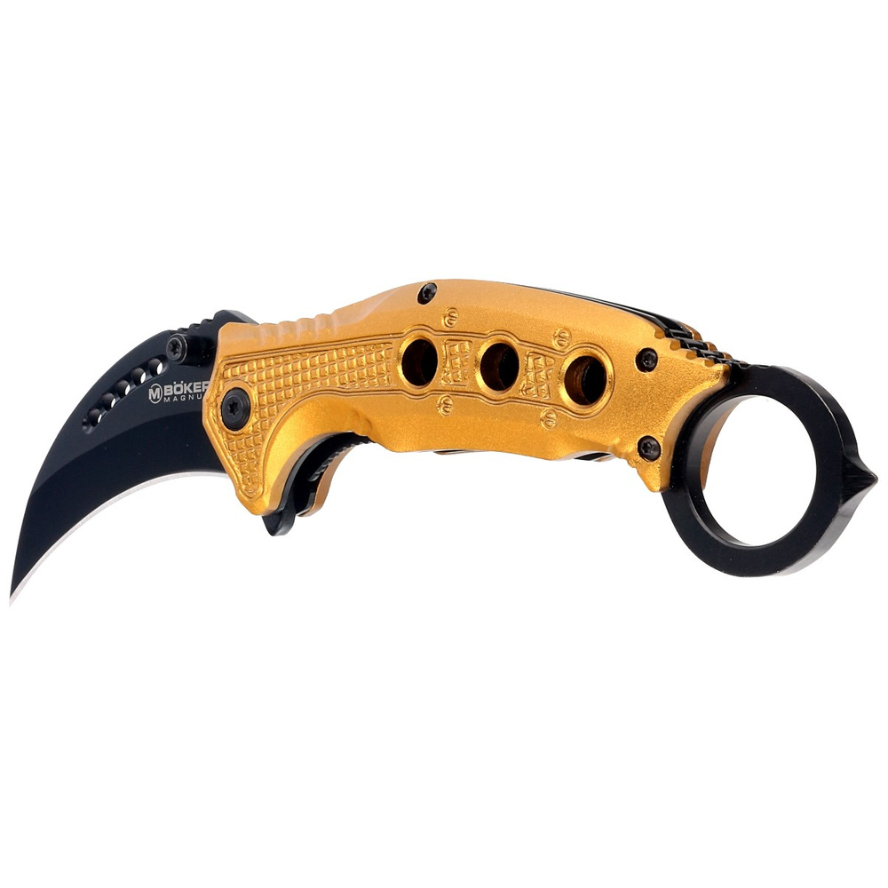 Böker Magnum - Nóż Black Scorpion Karambit Gold Aluminium, Black Coated ...